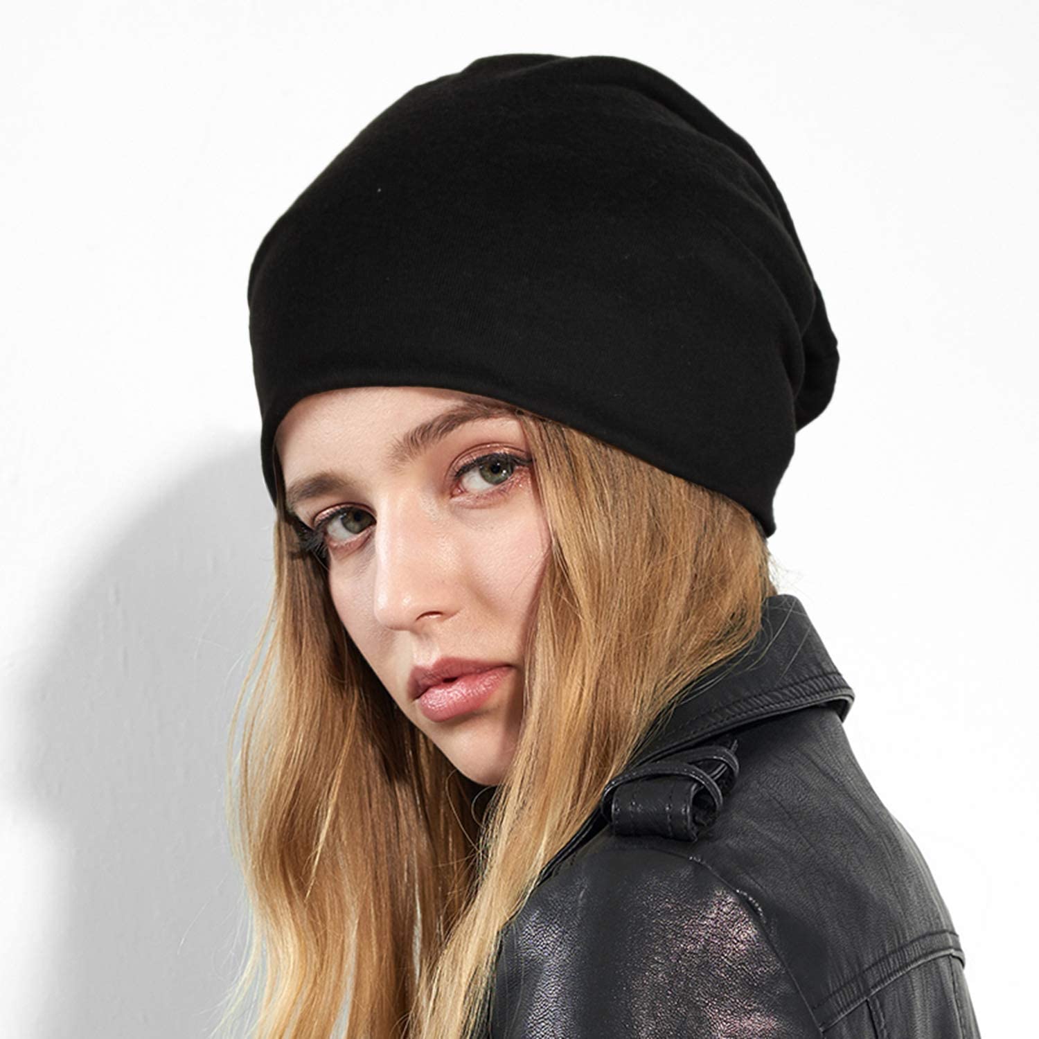 Hat ELLEWIN Cotton Slouchy Beanie - Soft Lightweight Skull Cap For Men ...